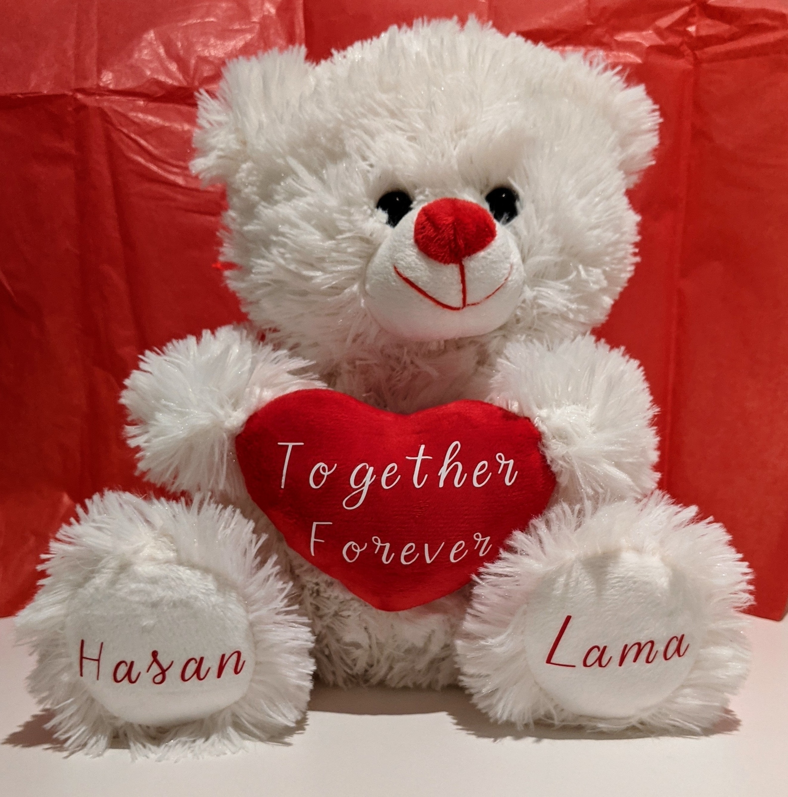 Customizable Teddy Bear With Heart - Etsy Canada