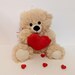 Customizable Teddy Bear With Heart - Etsy Canada
