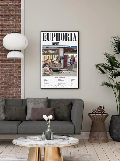 Euphoria Behind the Scenes Poster Minimalist Movie Poster, Retro Art ...