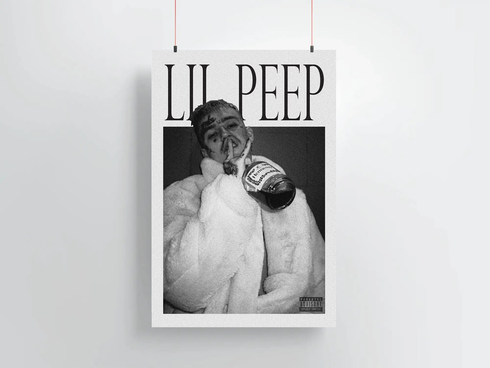Lil Peep Henny Rap Poster Custom Made Poster With Glossy Photo Paper ...