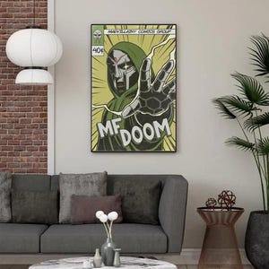 MF DOOM Comic Poster Classic Rap, Hip Hop Poster With Glossy Photo ...