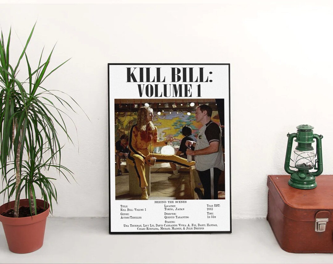 Kill Bill: Volume 1 Behind the Scenes Poster Minimalist - Etsy