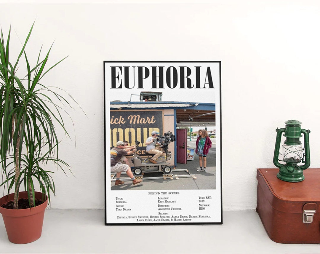 Euphoria Behind the Scenes Poster Minimalist Movie Poster, Retro Art Print, Custom Made Poster ...