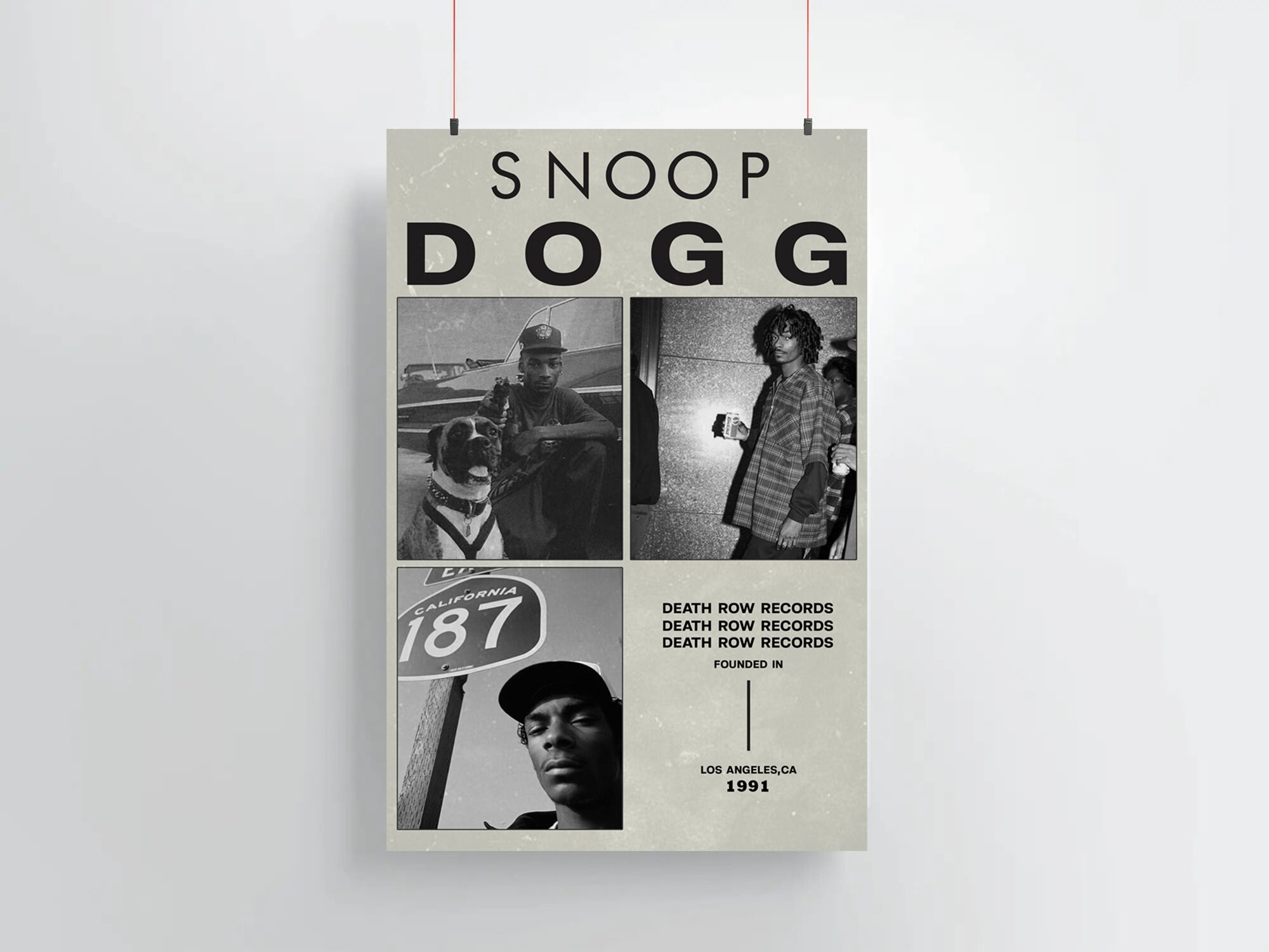 Snoop Dogg Death Row Records Rap Poster Custom Made Poster - Etsy