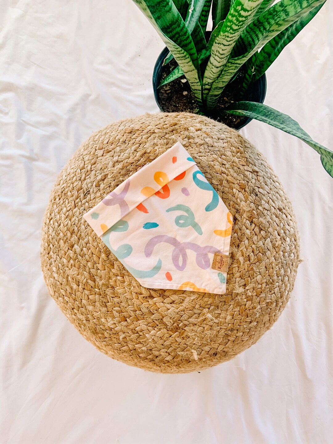 Streamers Birthday Dog Bandana Boho Dog Bandana Modern Dog - Etsy