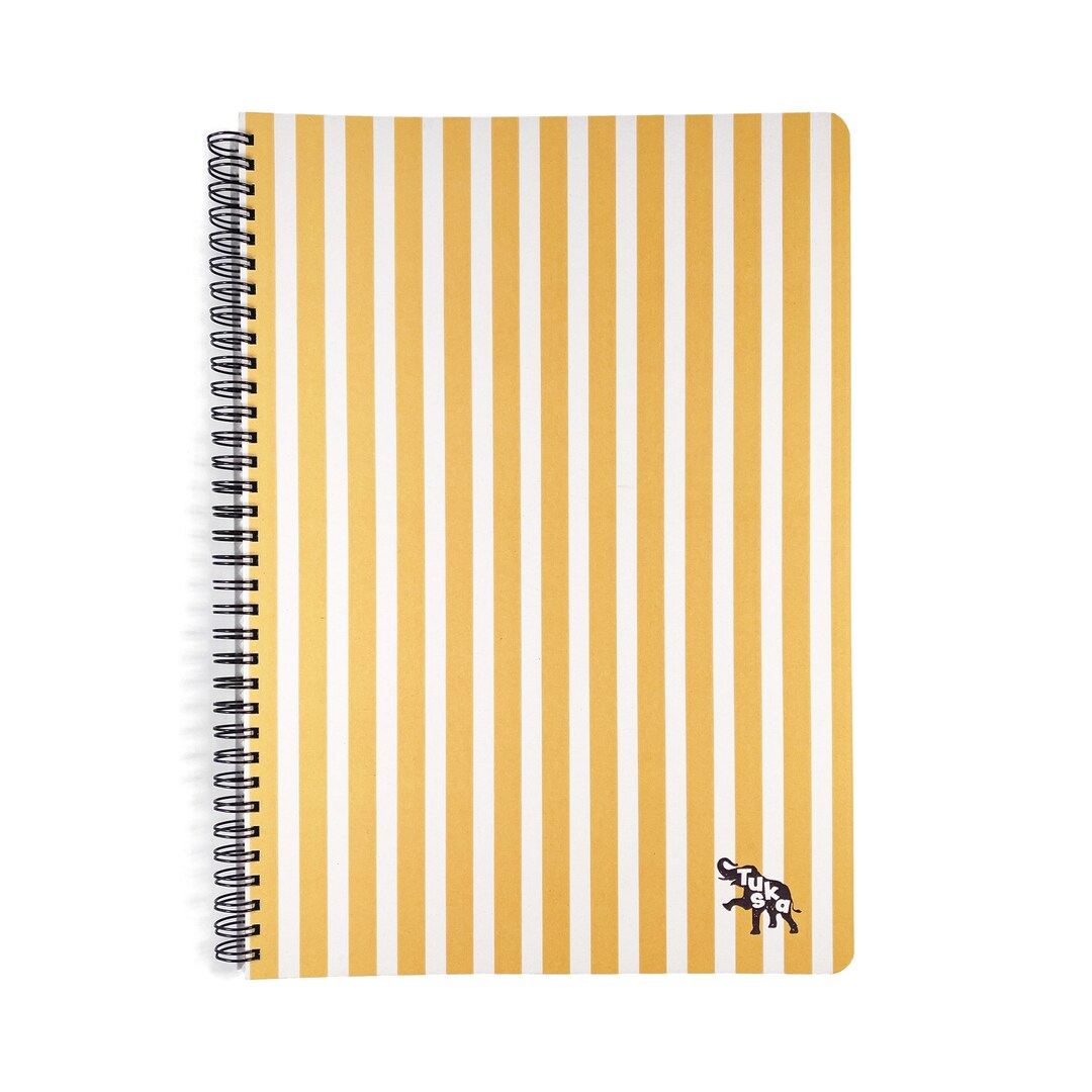 Yellow Stripe Notebook Tuska A4 Lined - Etsy UK