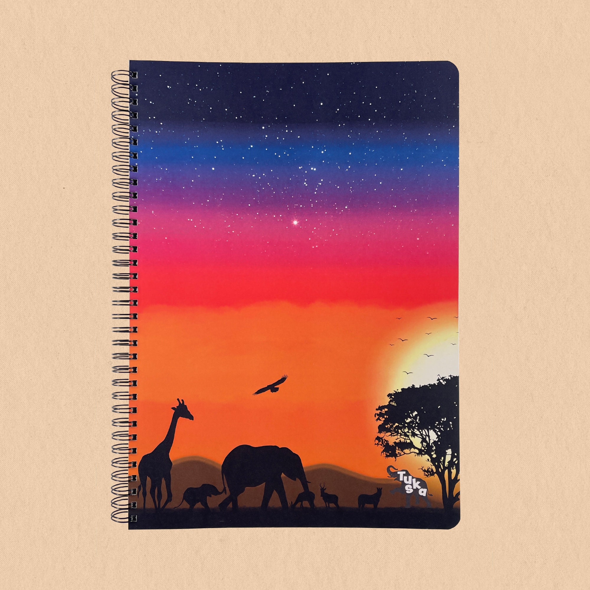 Savannah Sunset Notebook Tuska Recycled A4 Lined - Etsy UK