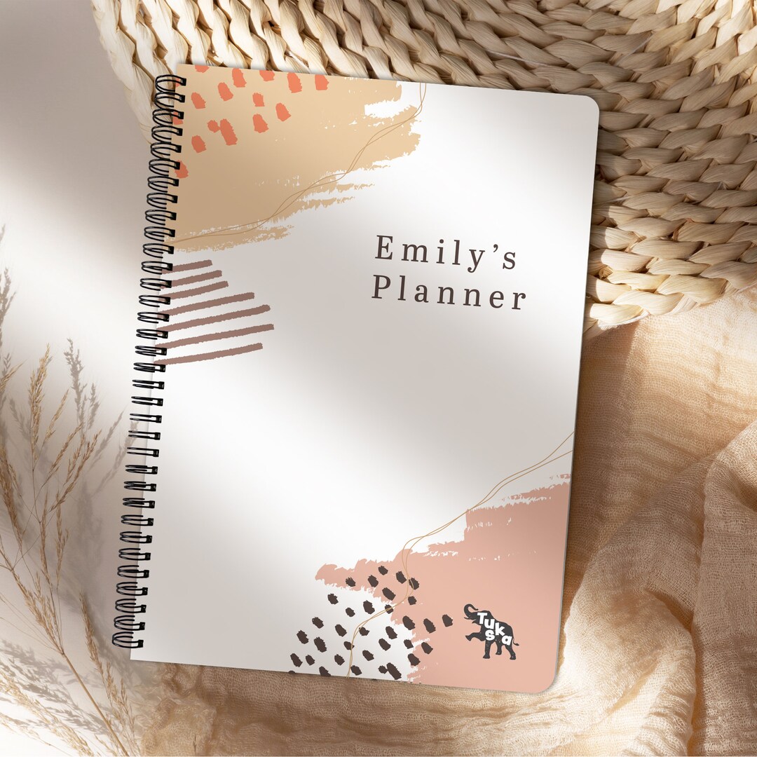 Emily's Weekly Planner Personalised Notebook Tuska Recycled A4 Calendar ...