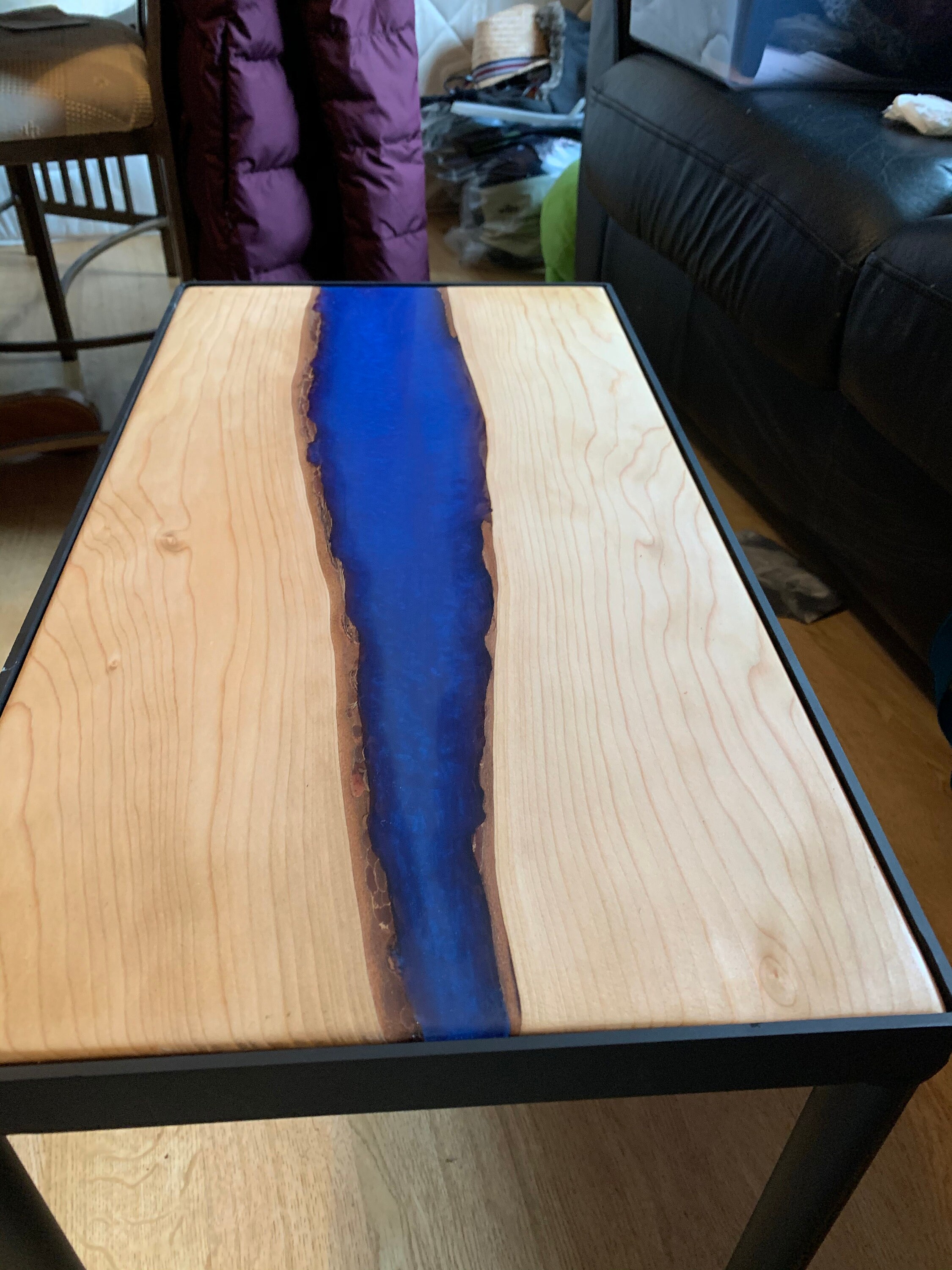 Bespoke Resin Table With Metal Legs - Etsy