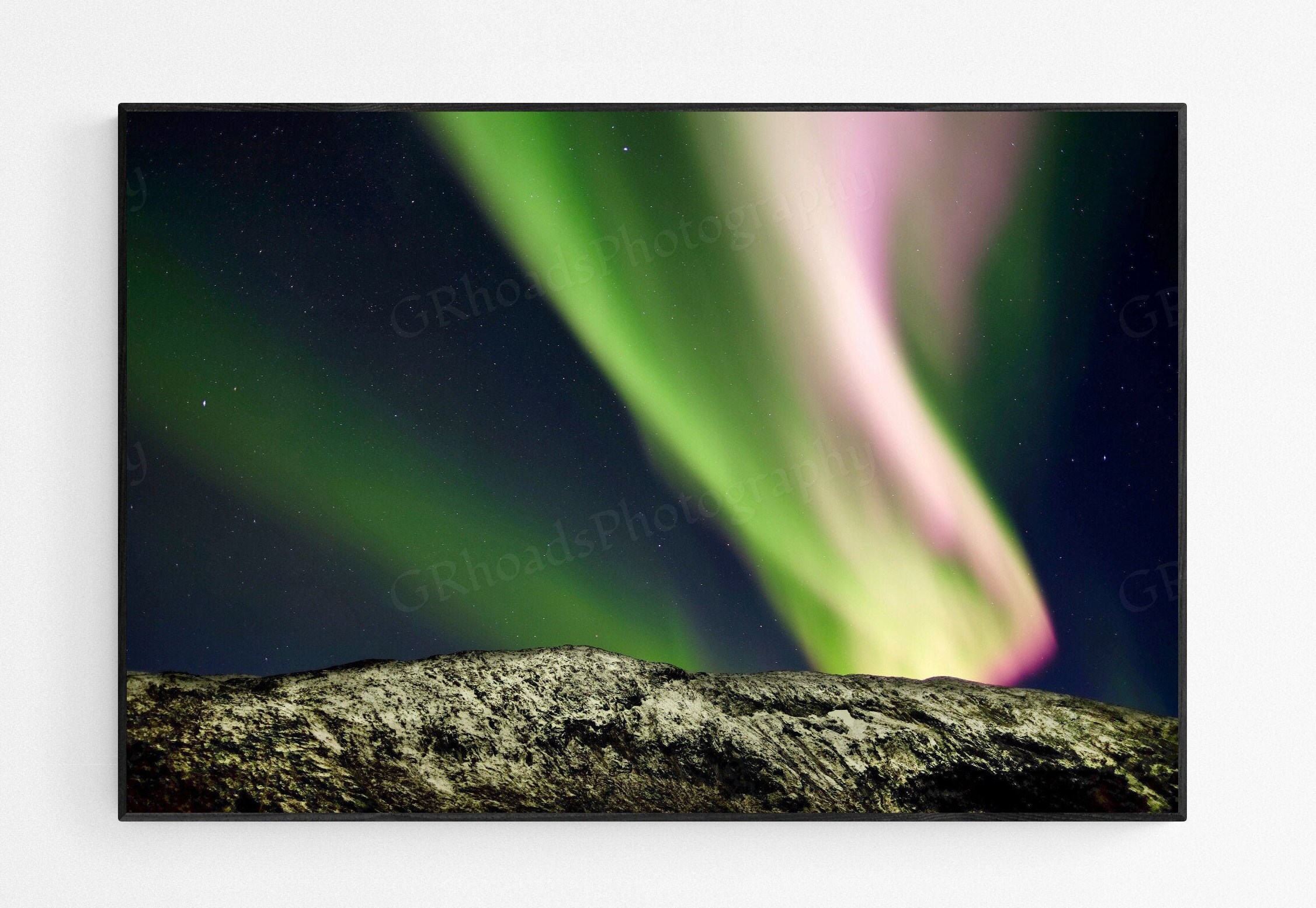 Northern Lights Print on Metallic Paper, Aurora Borealis, Norway ...