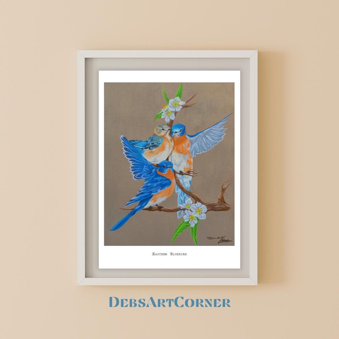 Eastern Bluebirds, 5x7 Lustre Photo Inkjet Art Print - Etsy