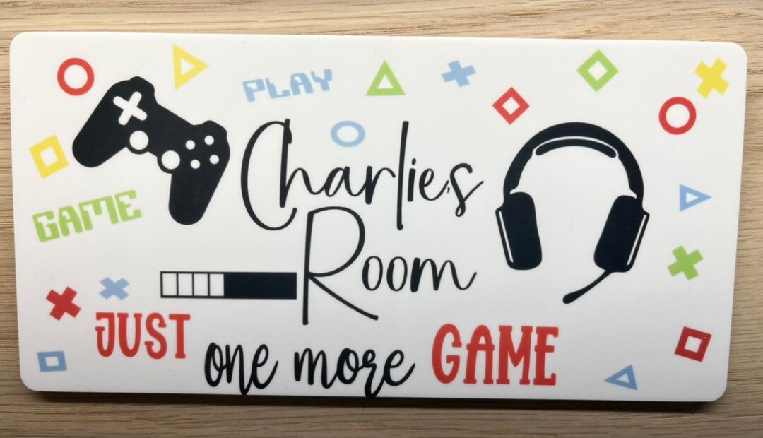Personalised Childs Gaming Door Sign Teenage Room Boys Room Infant Room ...