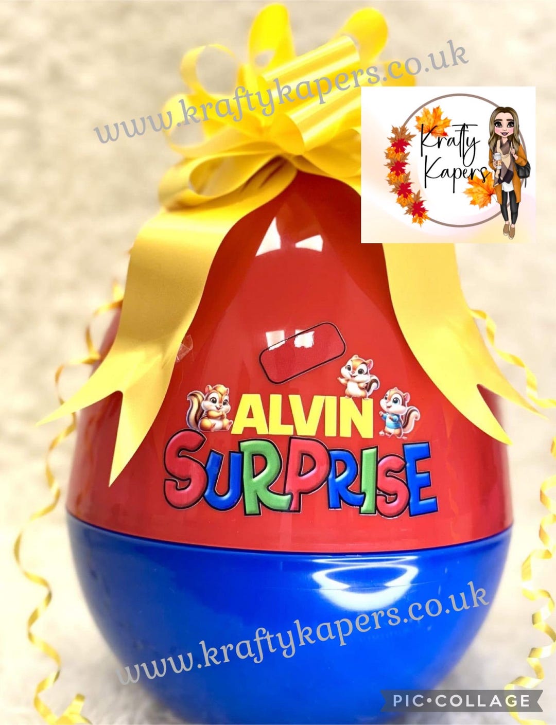 Personalised Inspired Alvin and the Chip Monks Fillable Giant Egg ...