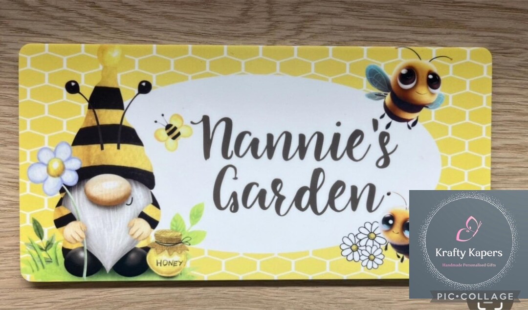 Personalised Gonk Garden Sign Room Sign | Garden Sign | Room Sign ...