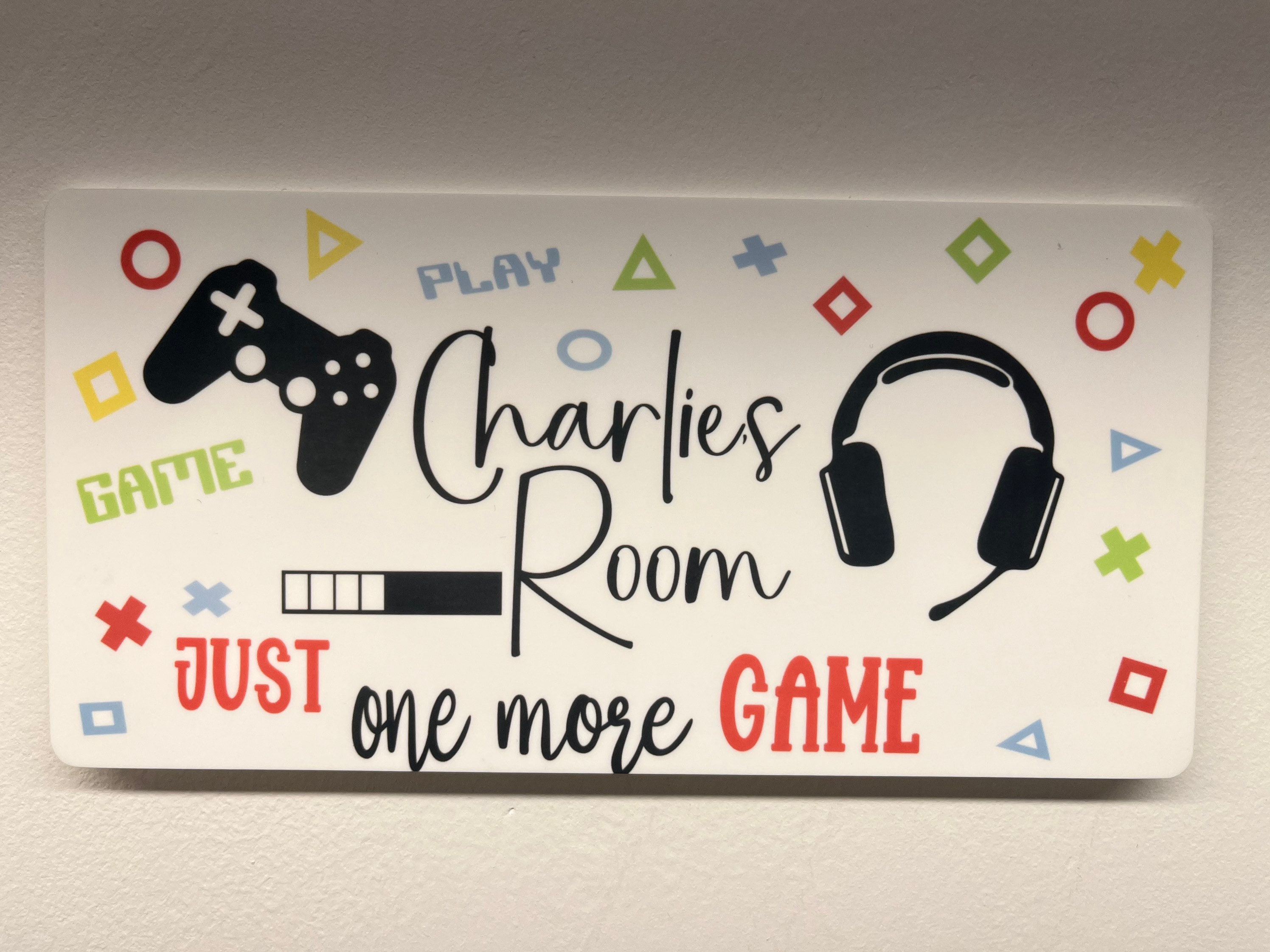 Personalised Childs Gaming Door Sign Teenage Room Boys Room Infant Room ...