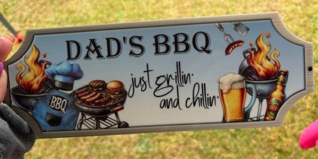 BBQ Sign | Outdoor Dining Sign | BBQ Area Sign | Family Gathering Sign ...