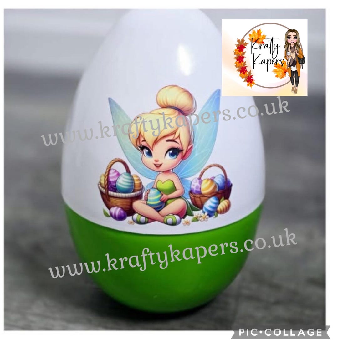 Personalised Inspired Easter Tinkerbell Fillable Giant Egg | Fillable ...