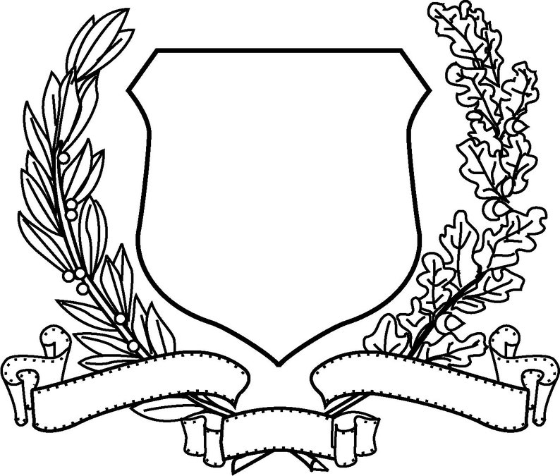 Royal Shields Heraldic Vector Svg Design Collection Crest Etsy