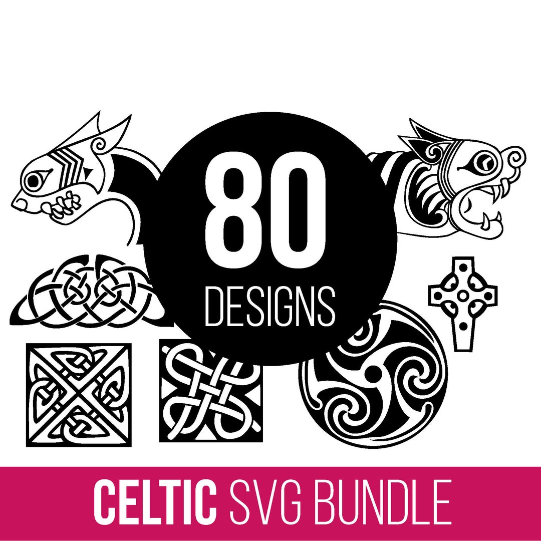 Celtic Symbols Bundle, Keltic Icon Collection Set, Irish, Trinity ...