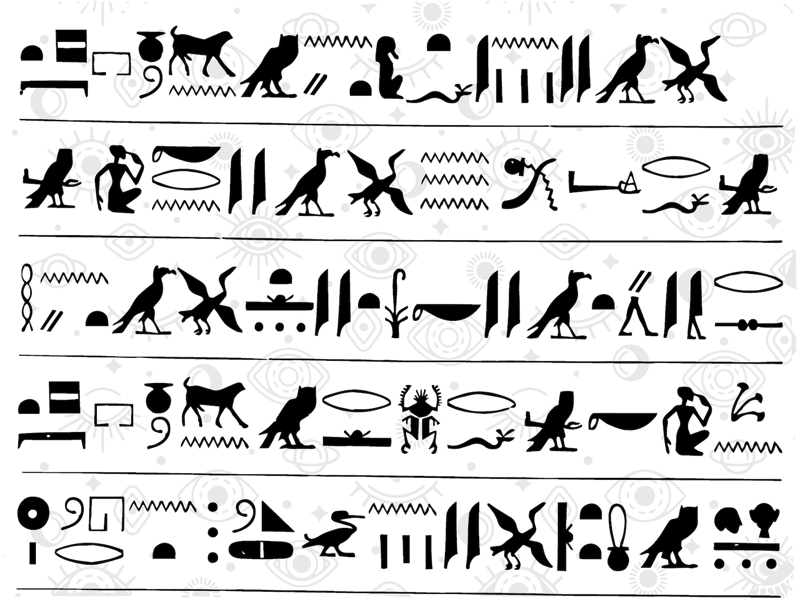 Egyptian Hieroglyphics Egypt Clipart Svg Ancient Graphic Pyramid ...