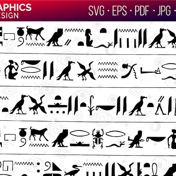 Hieroglyphics Svg - Etsy