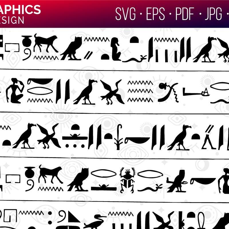 Clipart of Hieroglyphics - Etsy