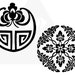 Japanese Flower Symbols Design Collection Traditional Asian Culture SVG ...