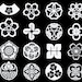 Japanese Flower Symbols Design Collection Traditional Asian Culture SVG ...