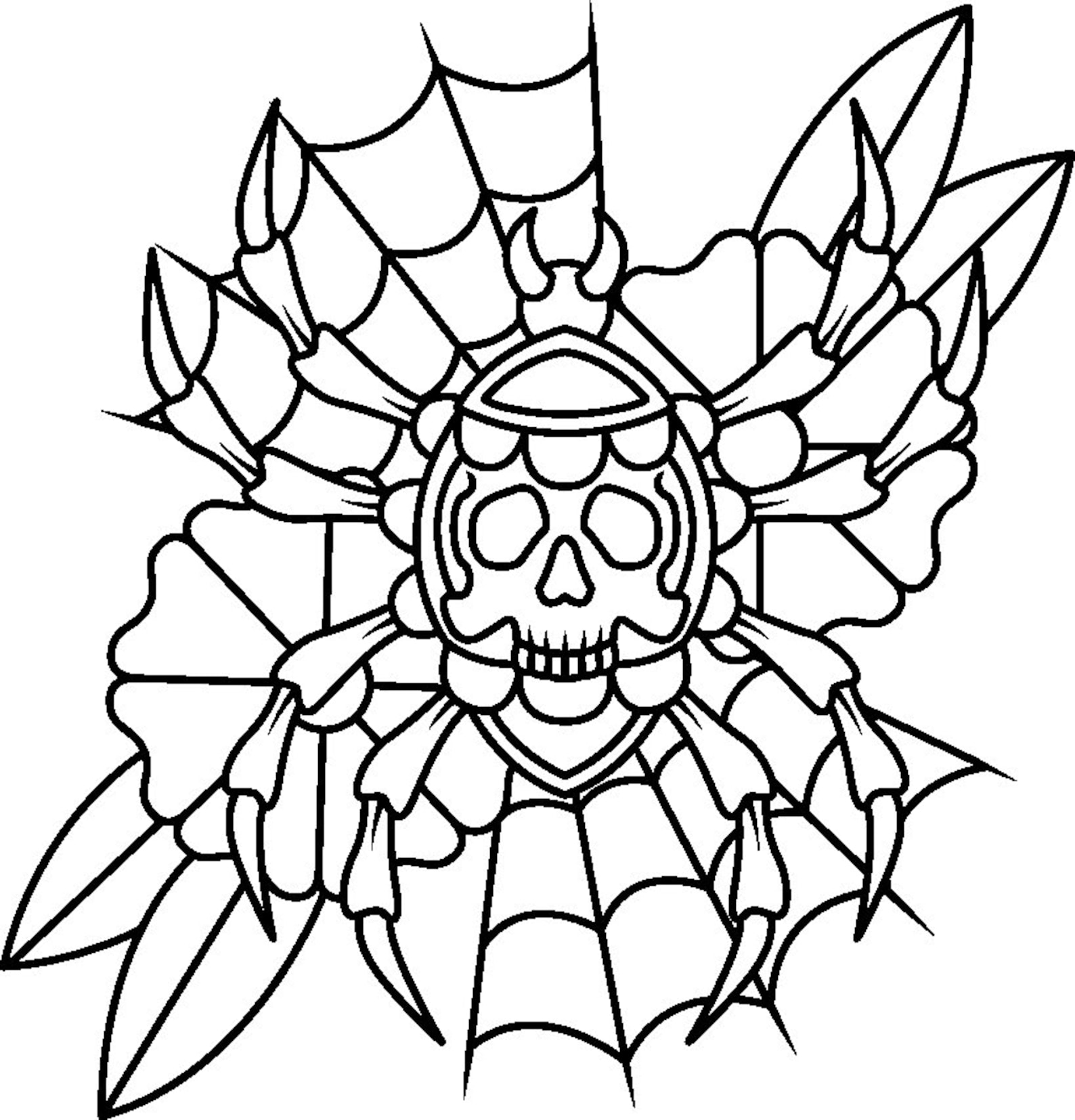 Tattoo Flash Sheet Outline Design Stylized Sticker Set Vintage Sailor ...