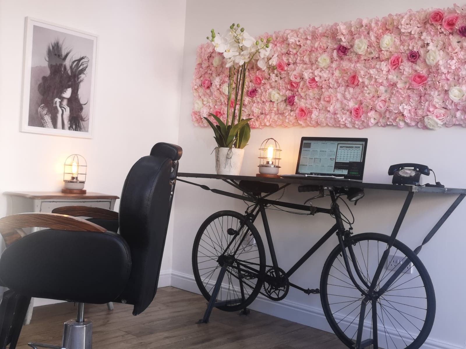 Uniue Retro Vintage Industrial Bike Reception Desk, Table, Furniture ...