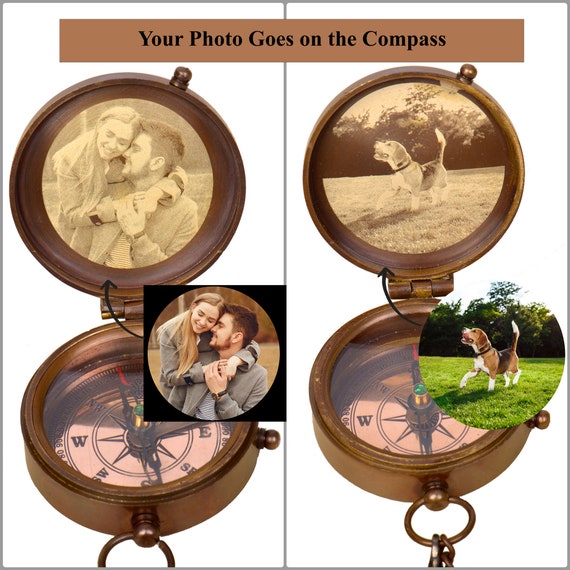 Picture Photo Personalized Compass Gift Anniversary Gift - Etsy