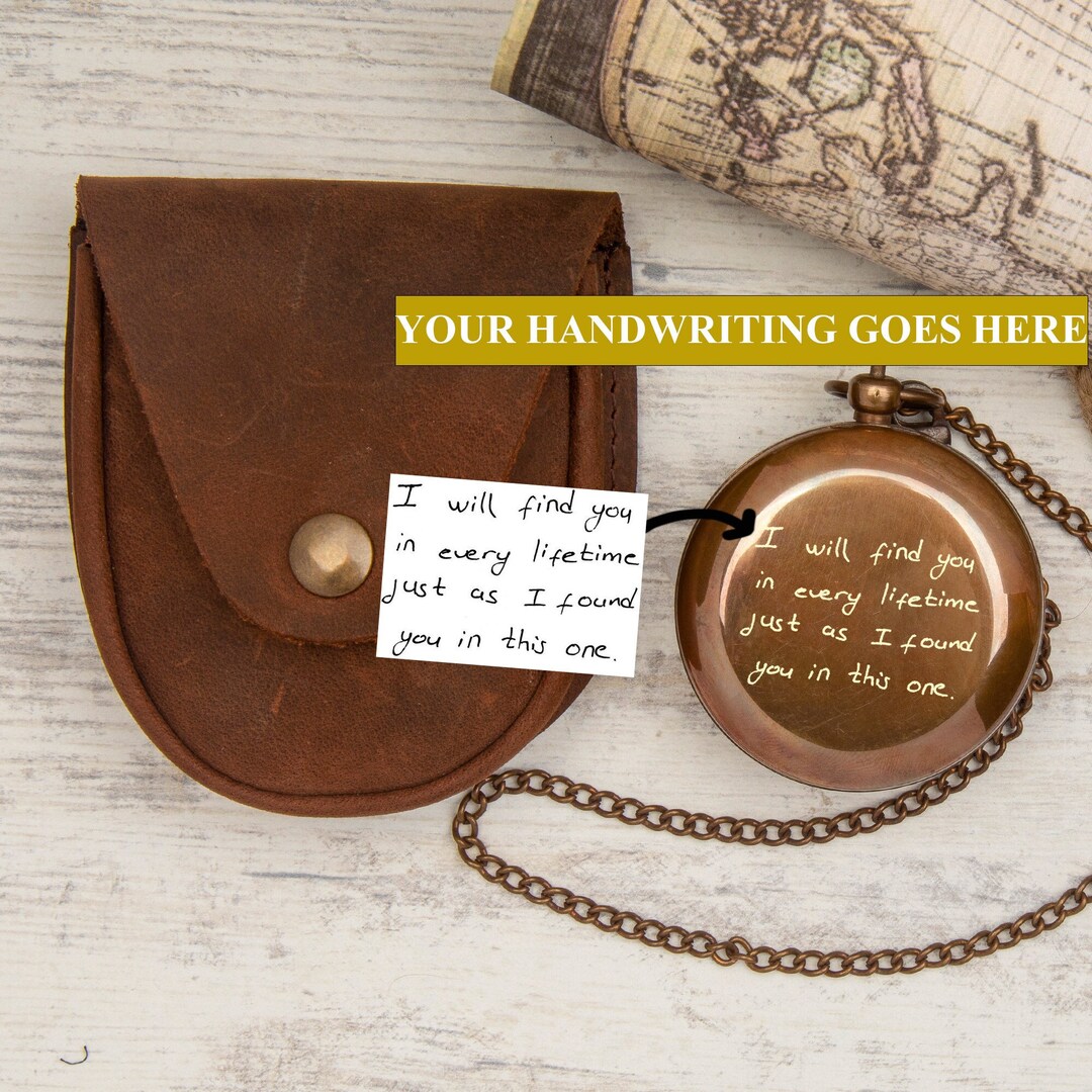 Engraved Compass for Men, Birthday Gifts for Him, Unique Gift for ...