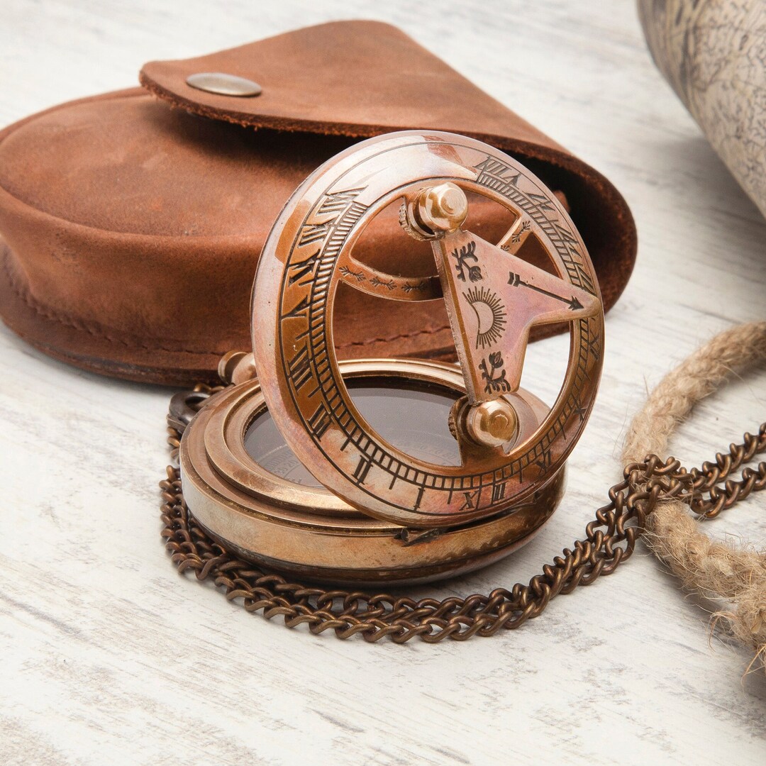 Engraved Brass Compass, Personalized Anniversary Gift With Handwriting ...