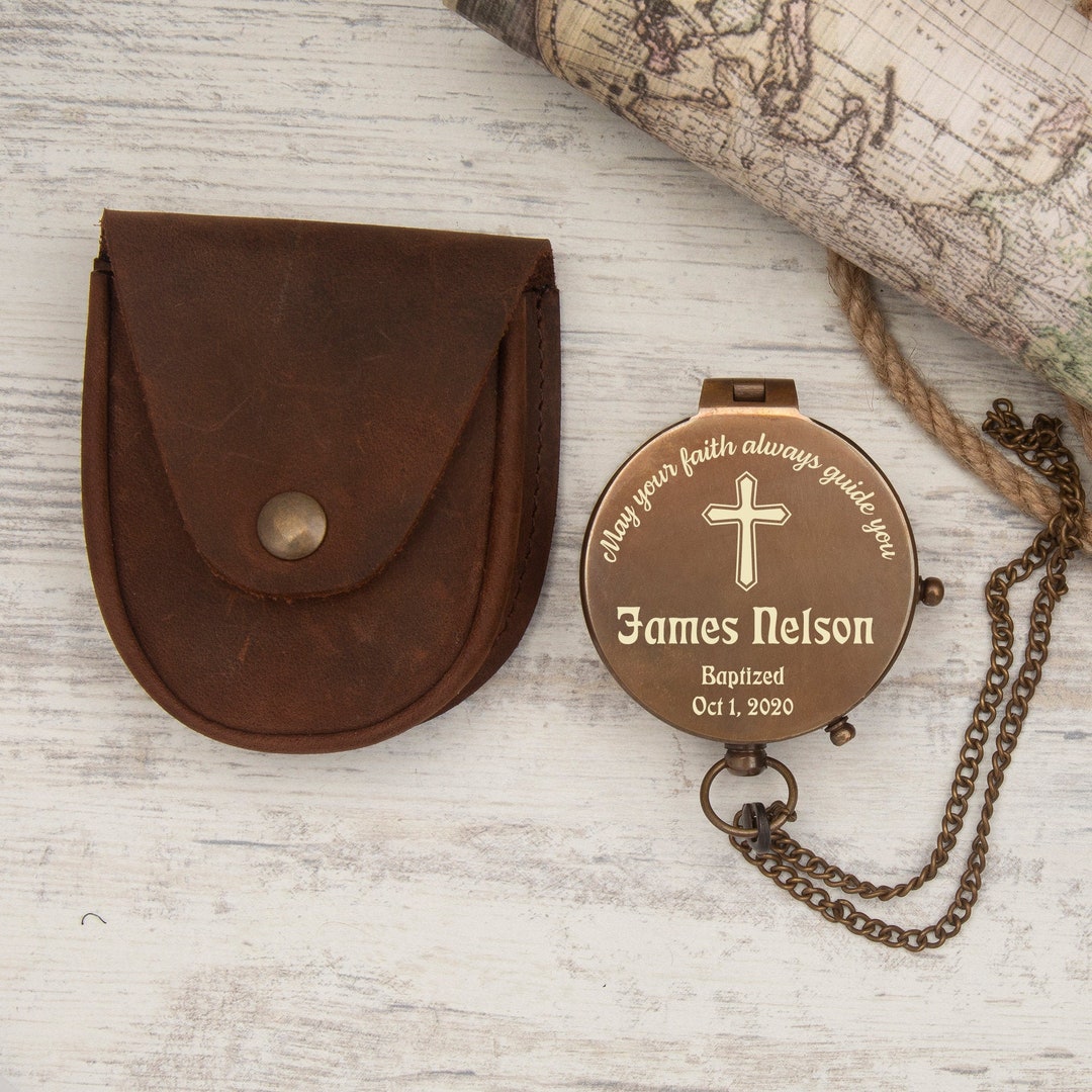 Personalized Engraved Compass: Baptism, First Communion, Confirmation ...