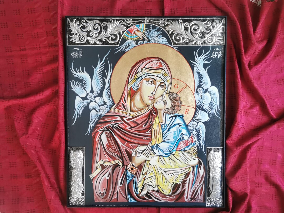 Stunning Virgin Mary Icon | Handcrafted Religious Art | Faith-inspiring ...