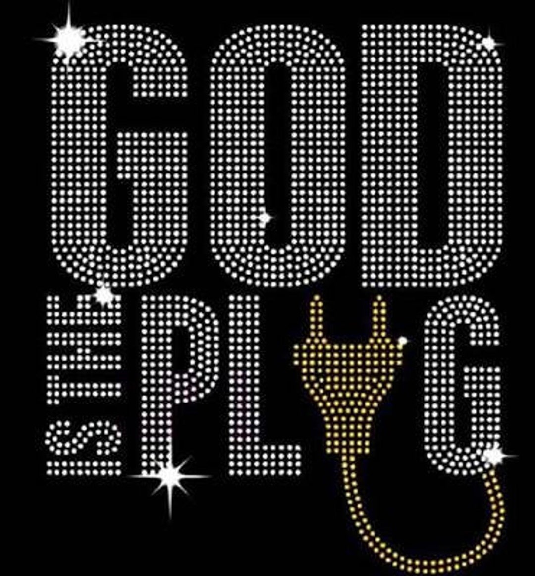 God is the Plug Bling Unisex Black/white T-shirt - Etsy