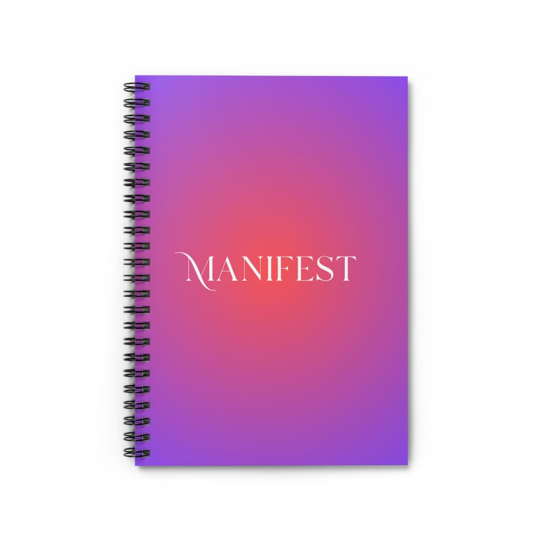 Spiral Notebook - Manifest Your Dreams, Notebook for Goal Setting ...