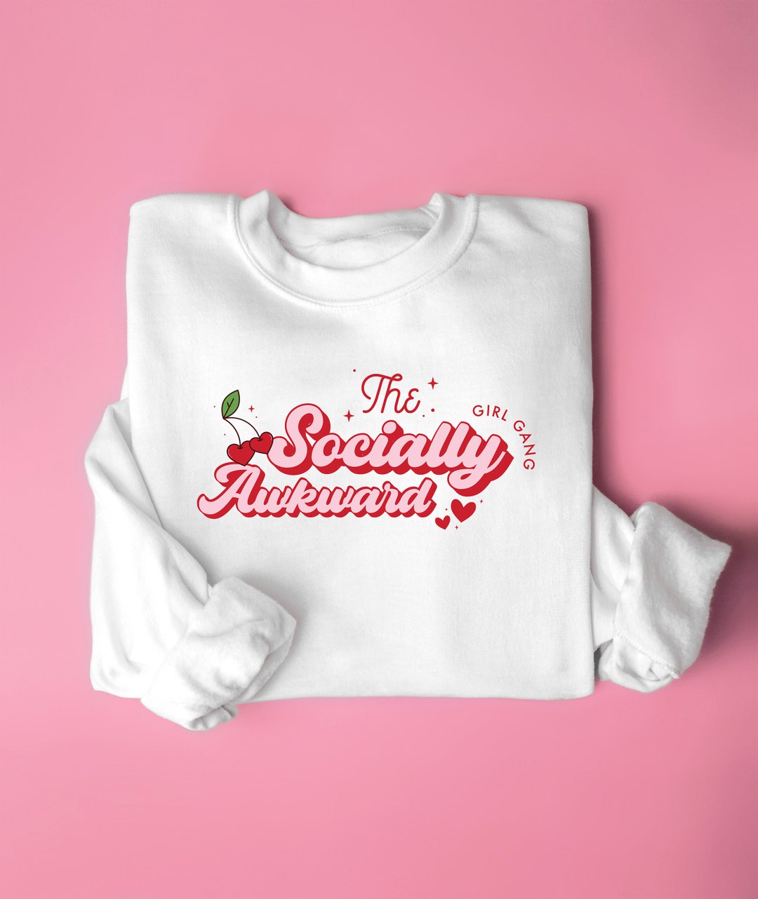 Socially Awkward Girl Gang Sweatshirt Antisocial Butterfly Introvert ...