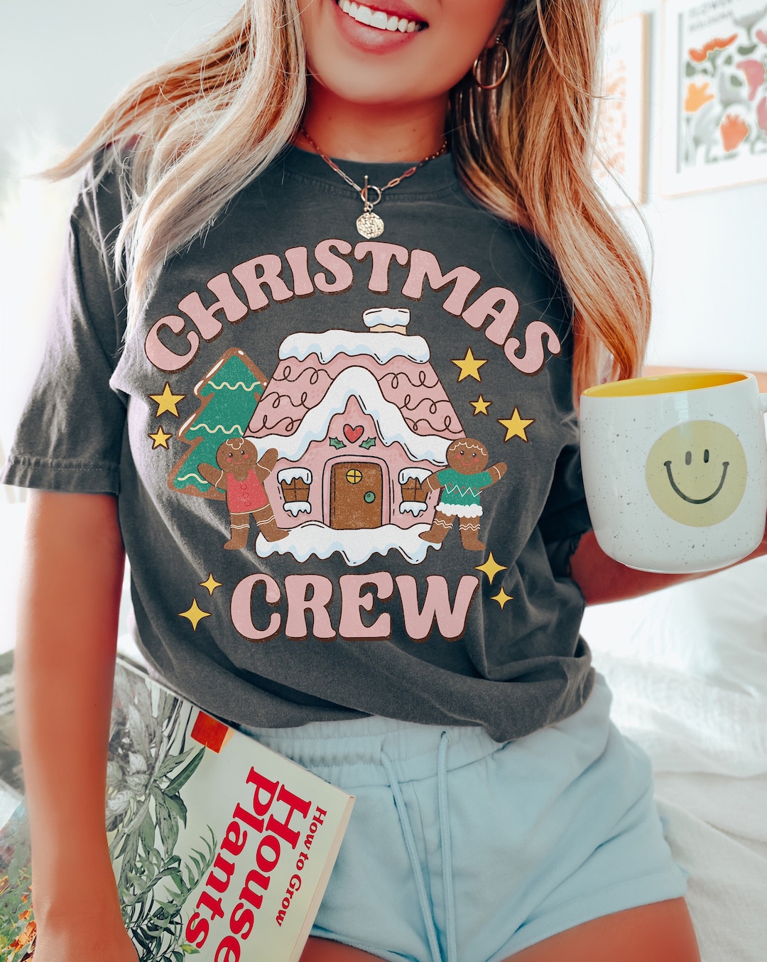 Christmas Crew Gingerbread House Comfort Colors Shirt Christmas Baking ...