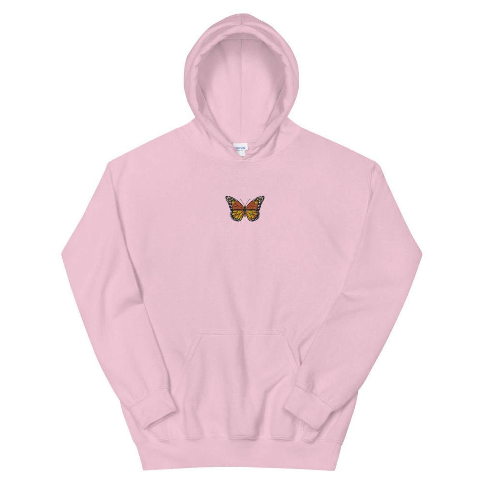 Monarch Butterfly Embroidered Hoodie | Embroider Butterfly Hoodie ...