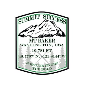 Mount Baker Sticker | Mountain Sticker, Bumper Sticker, Car Decal ...
