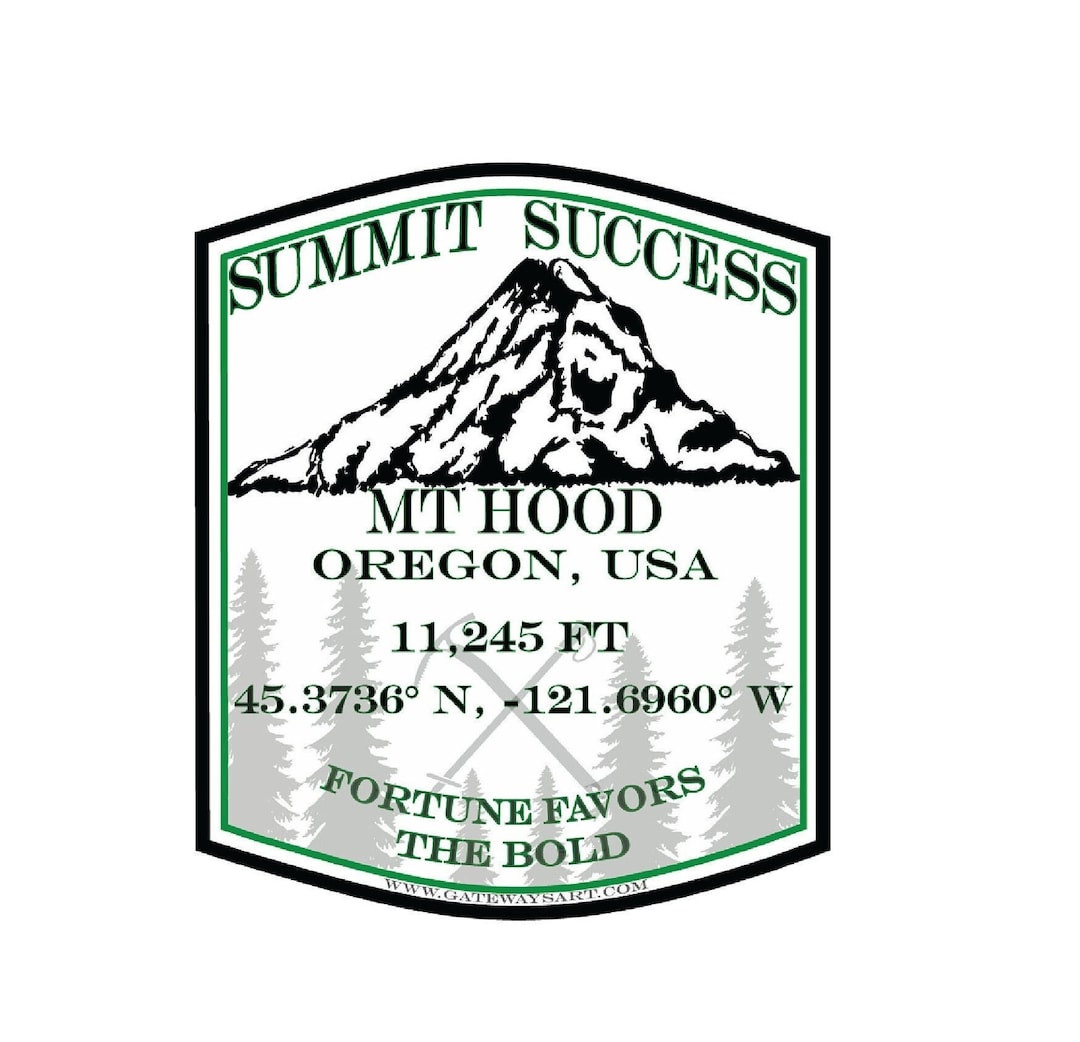Mount Hood Oregon State High Point | Mountain Sticker, Bumper Sticker ...