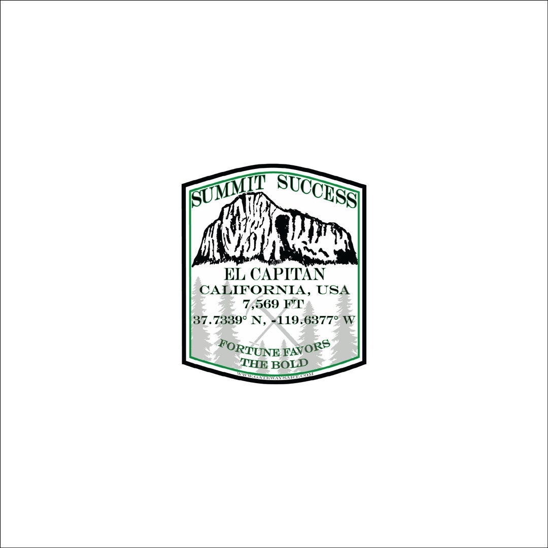 El Capitan Sticker | Mountain Sticker, Bumper Sticker, Car Decal ...