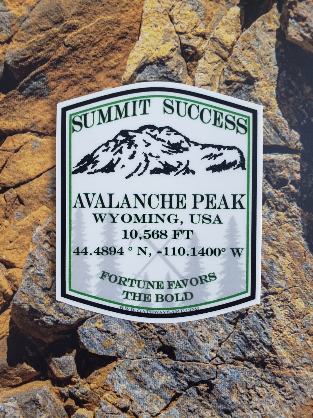 Avalanche Peak Summit Success Sticker, Mountain Sticker, Car Decal ...
