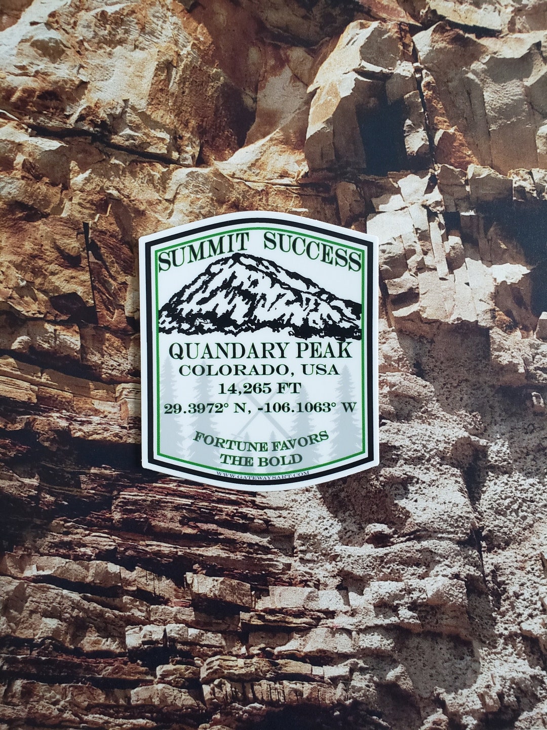 Quandary Peak | Mountain Sticker, Bumper Sticker, Car Decal, Hiking ...