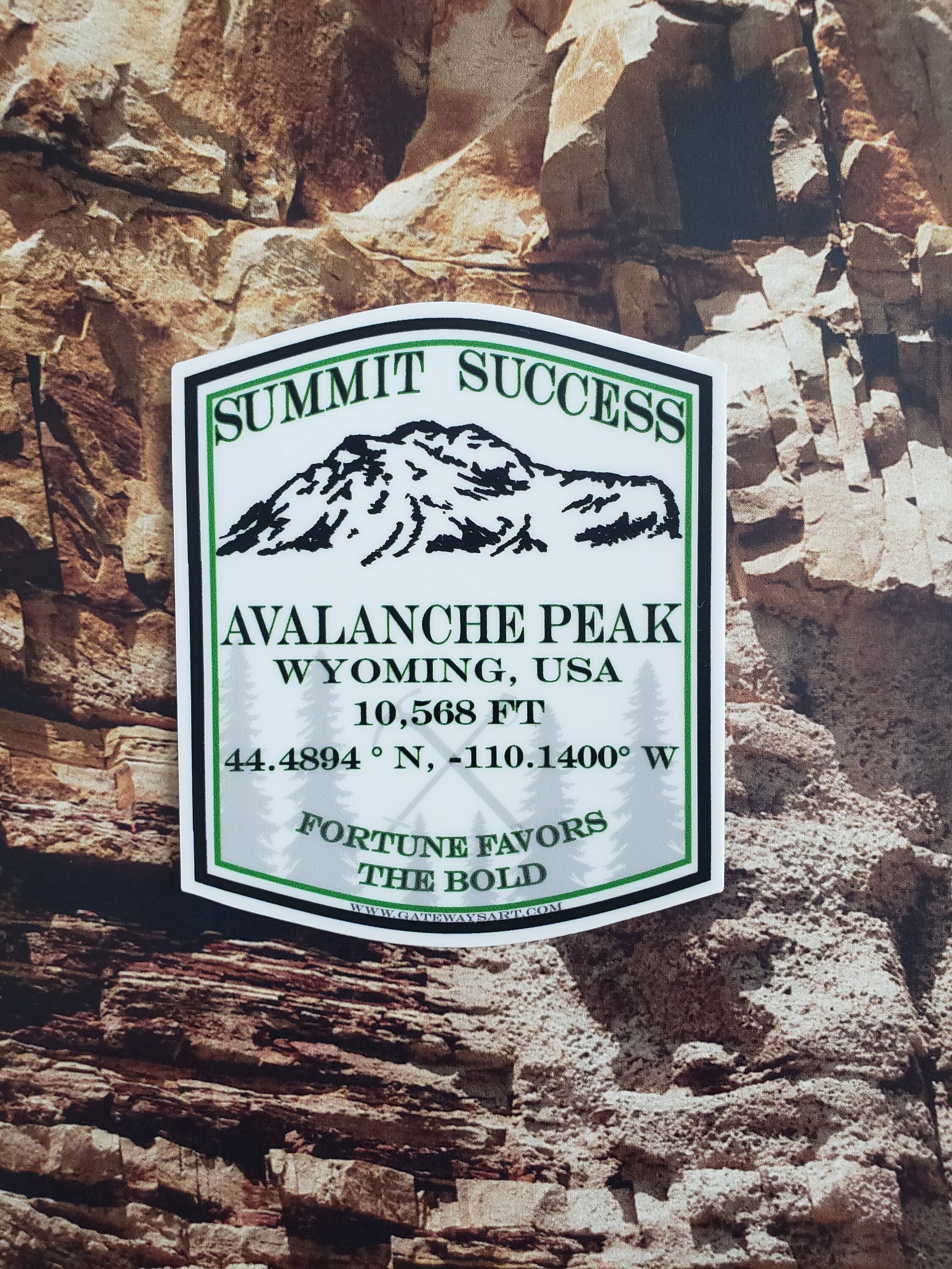 Avalanche Peak Summit Success Sticker, Mountain Sticker, Car Decal ...