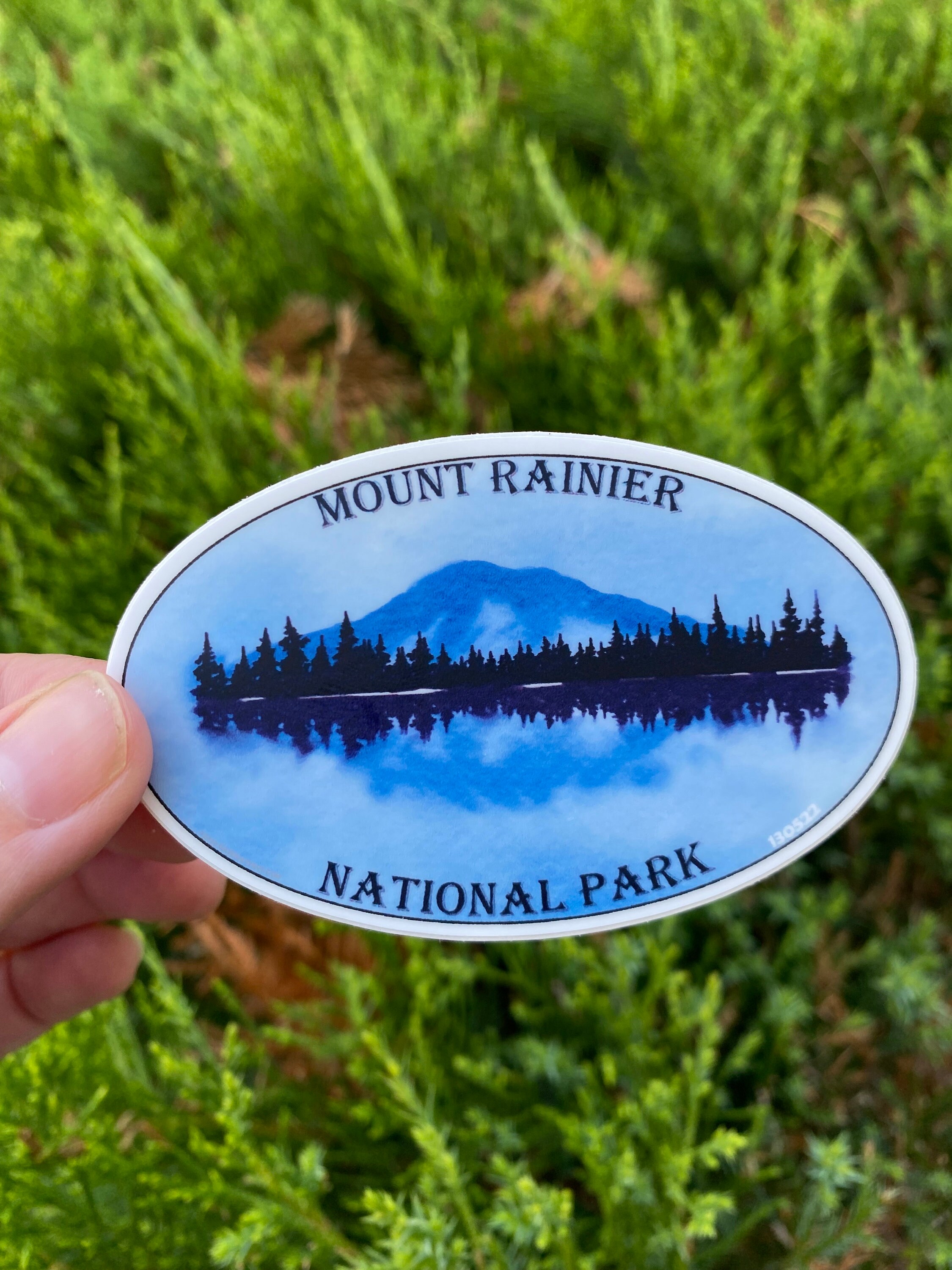 Mount Rainier Sticker Weatherproof Vinyl, Outdoors, Mountain, Nature ...