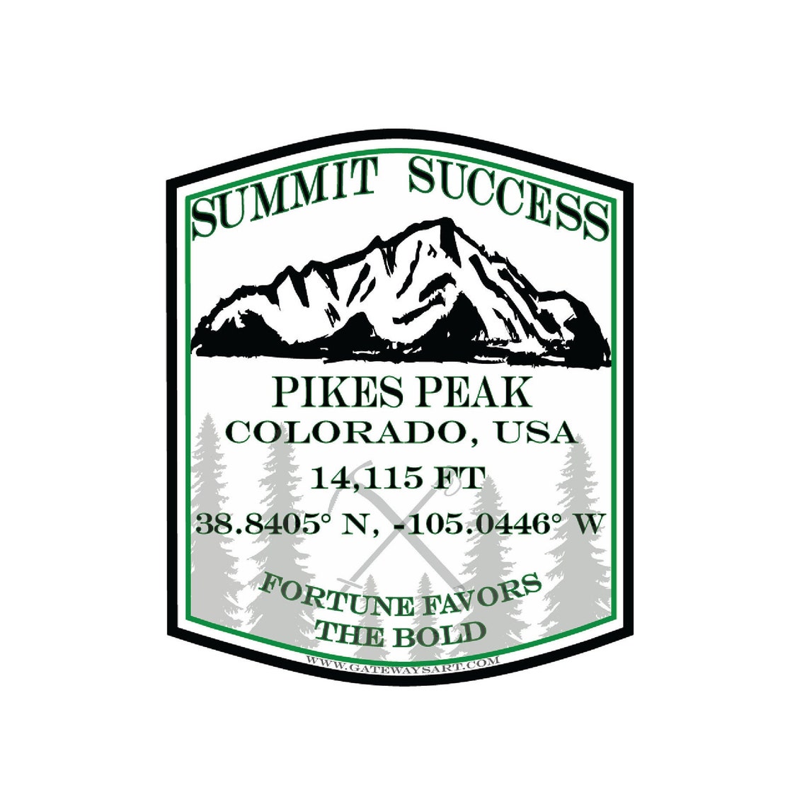 Pikes Peak Sticker Weatherproof Vinyl Car Decal Colorado - Etsy