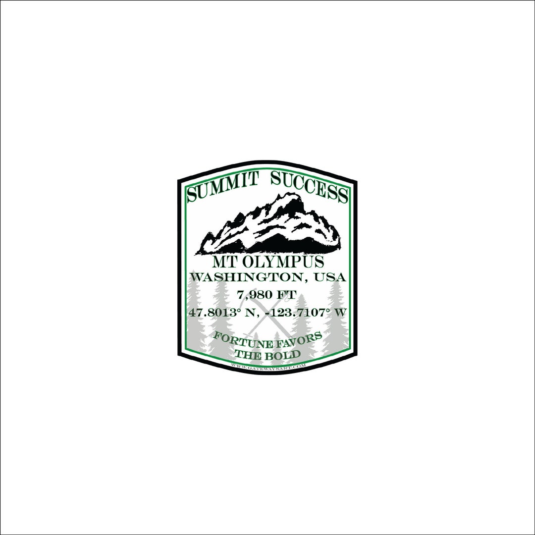 Mount Olympus Sticker | Mountain Sticker, Bumper Sticker, Car Decal ...