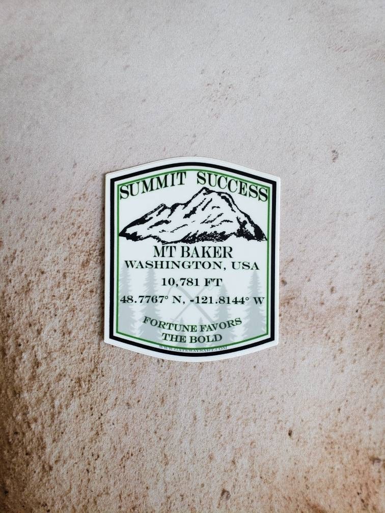 Mount Baker Sticker Mountain Sticker Bumper Sticker Car - Etsy